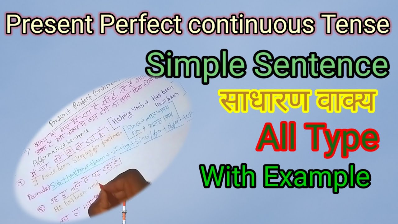 Present Perfect Continuous Tense। Affirmative Sentence With Example How ...