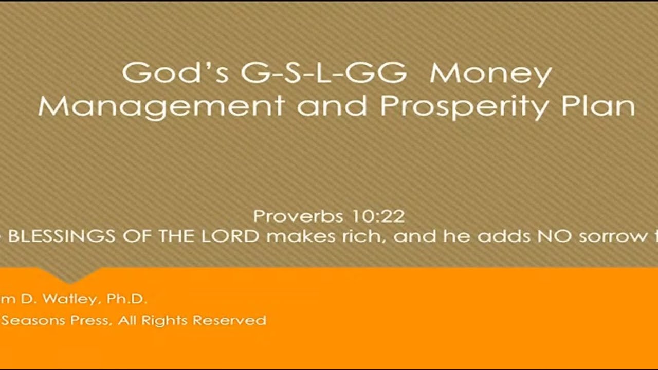 IBOC Monday School - Pastor William Watley - “God’s Money Management ...