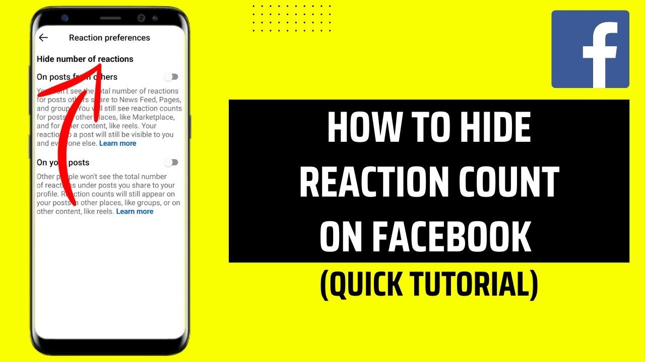 How To Hide Reaction Count On Facebook - YouTube