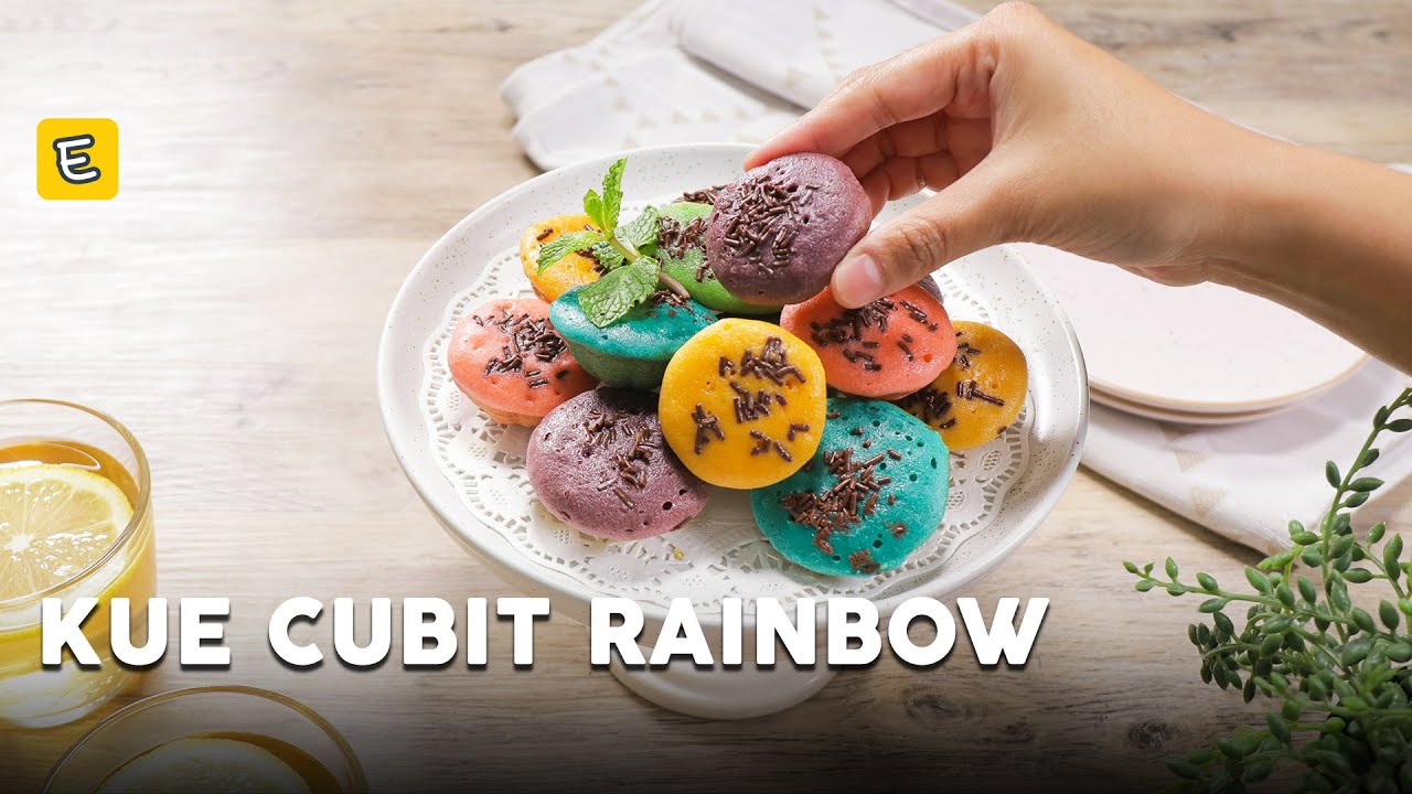 Resep Kue Cubit Rainbow - YouTube