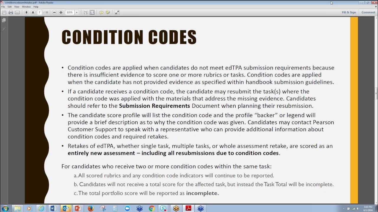 2016 06 01 15 00 EdTPA Retakes and Condition Codes - YouTube
