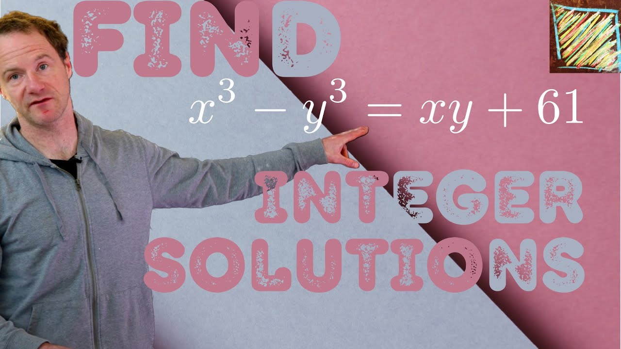 find the integer solutions of this cubic - YouTube