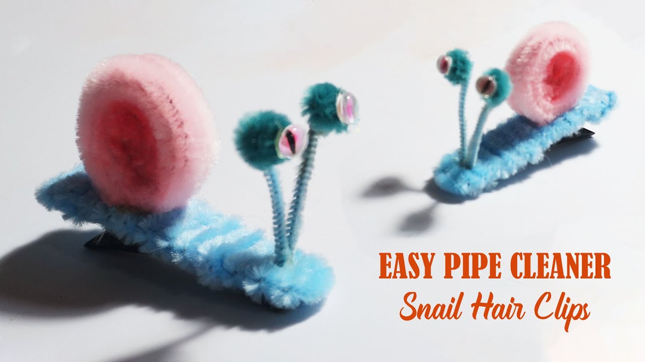 Pipe Cleaner Craft - Snail Hair Clips - YouTube