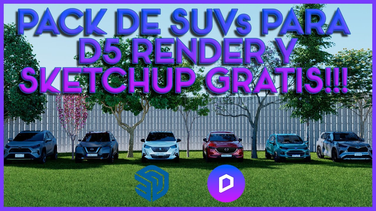 PACK de AUTOS SUV | D5 RENDER | SKETCHUP | GRATIS - YouTube