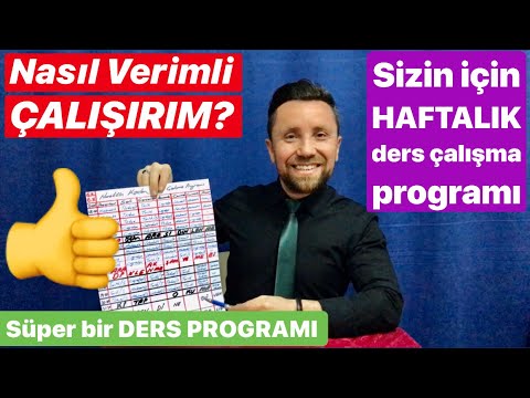 HARİKA BİR DERS ÇALIŞMA PROGRAMI 👏👍💖Sizin için çok uğraştım.☺️umarım işinize yarar ki yarayacak🤗