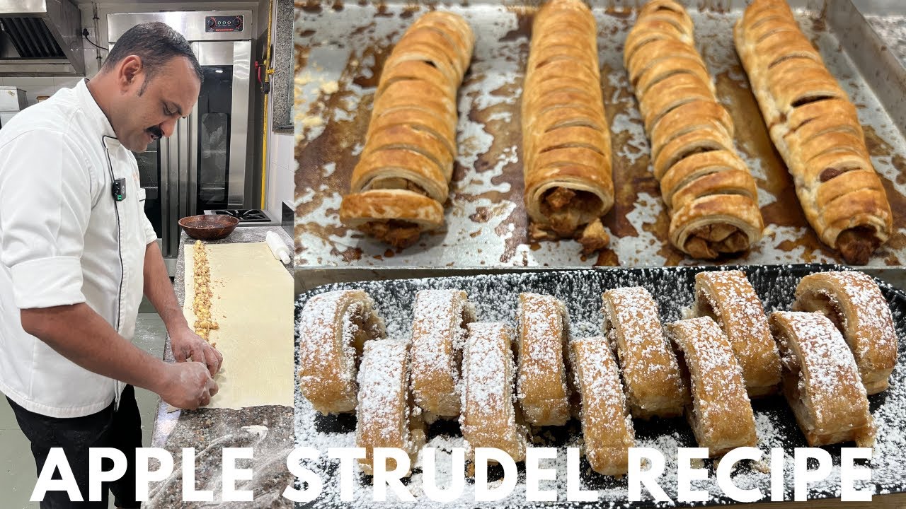 Apple Strudel Recipe | Puff Pastry Apple Strudel | Hot Dessert Recipe ...