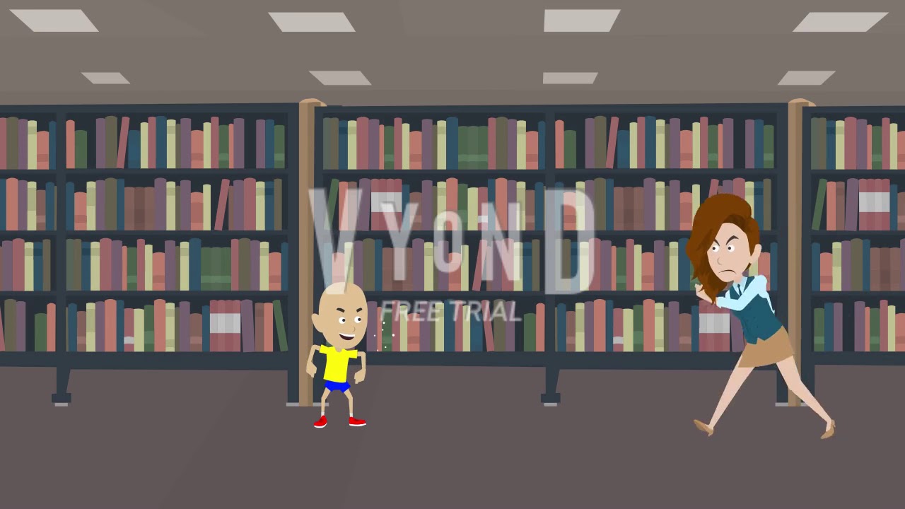 Caillou Yells in the Library - YouTube