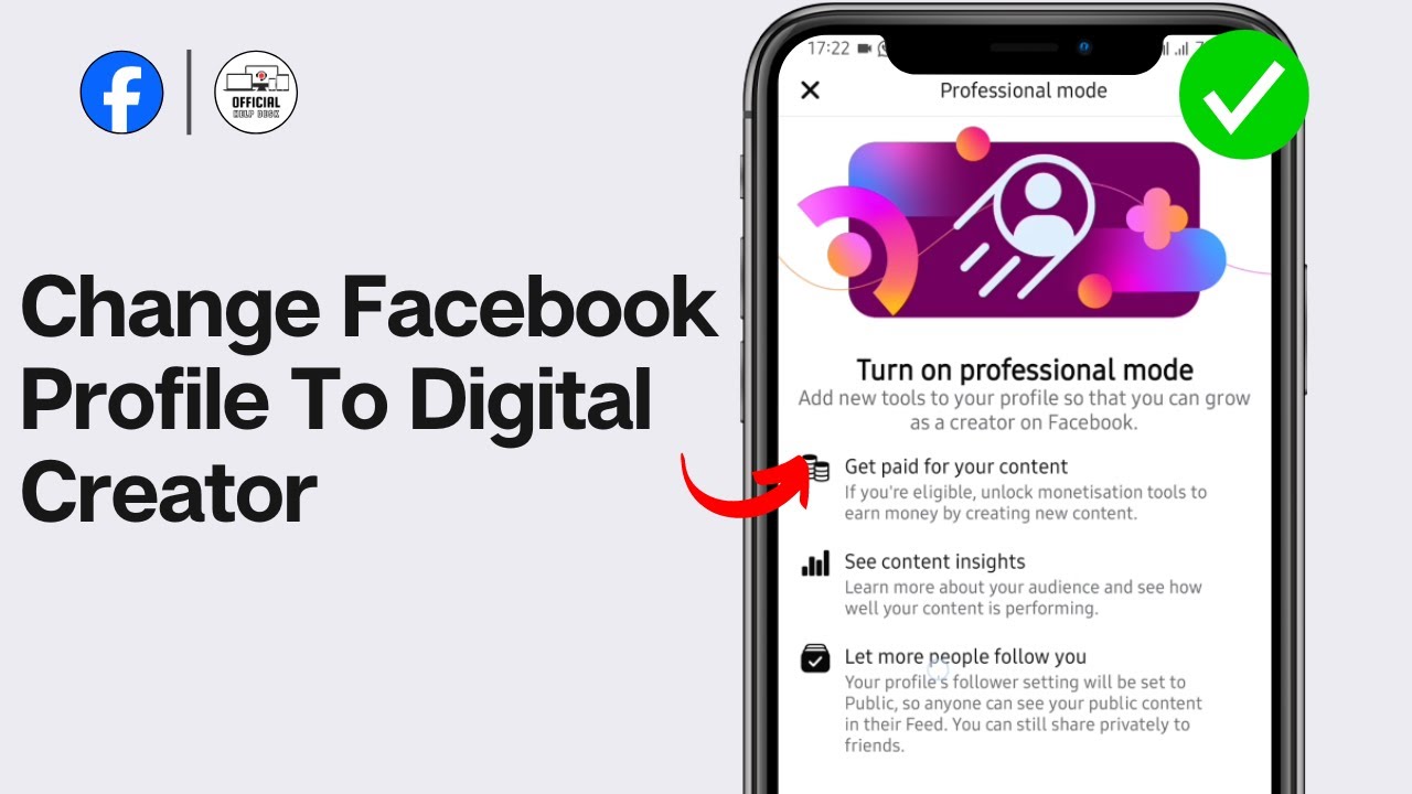 How To Change Facebook Profile To Digital Creator 2024 | Turn On ...