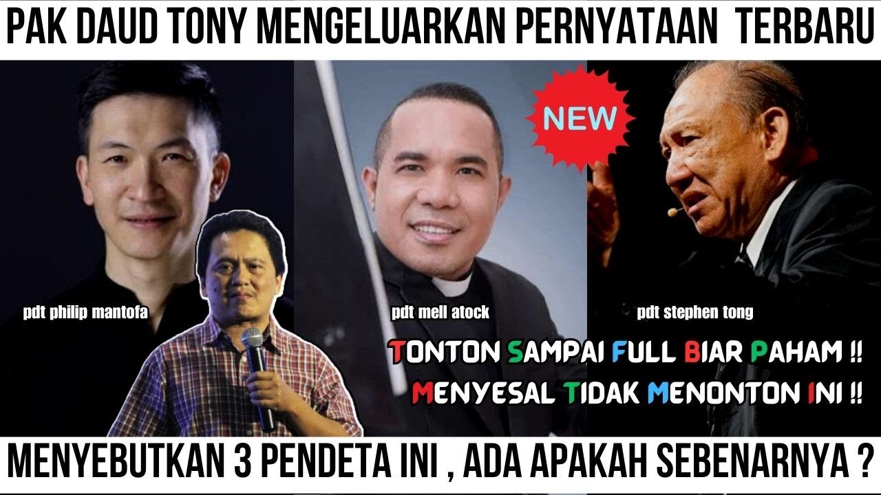 pak daud tony keluarkan penyataan & sebutkan 3 pendeta ini ! ada apakah ...