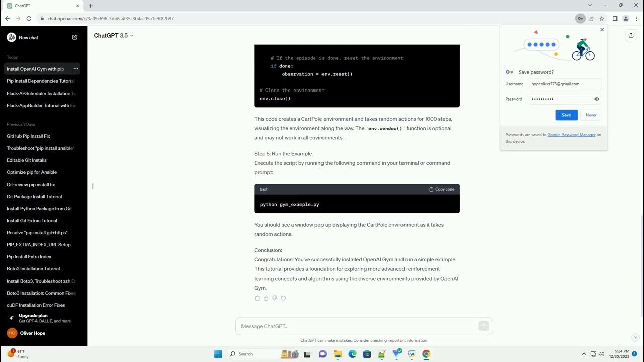 pip install openai gym - YouTube