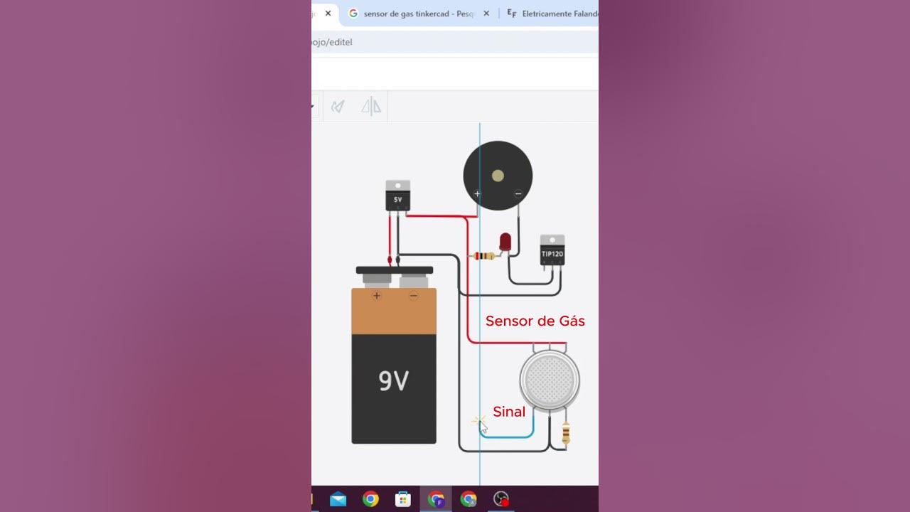 Sensor De GÁs No Tinkercad Circuitoeletrico Eletricista Arduinoproject Youtube