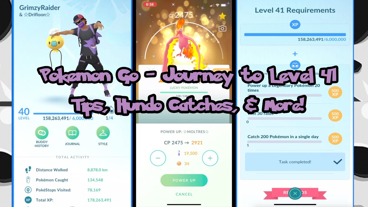 Pokemon Go - Journey to Level 41: Tips, Hundo Catches, & More - YouTube
