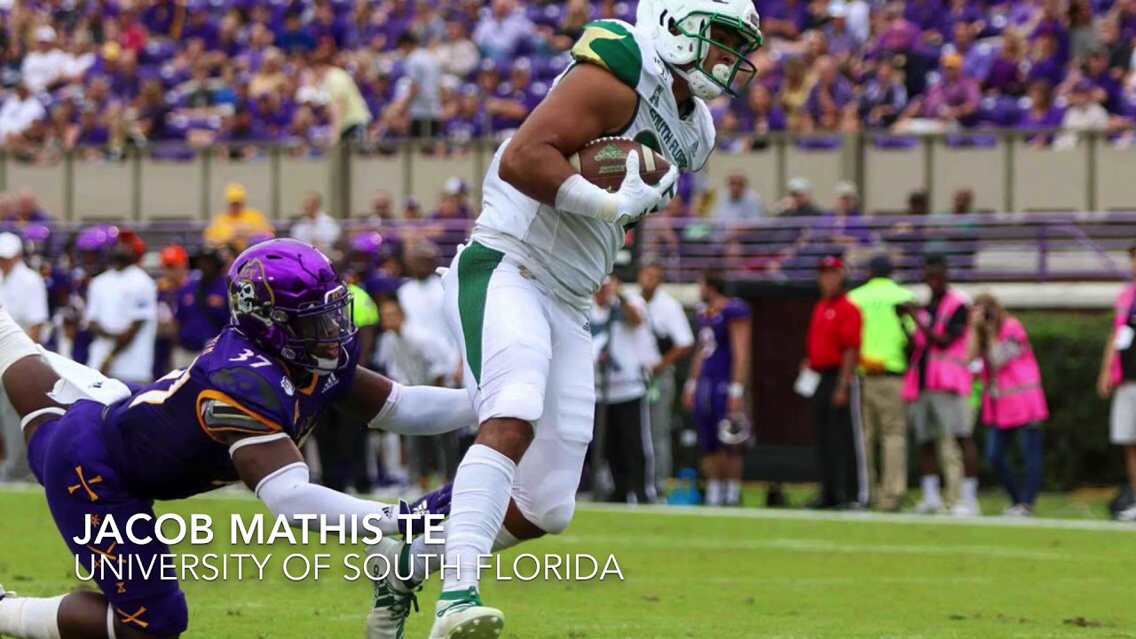 Jacob Mathis TE for USF - YouTube
