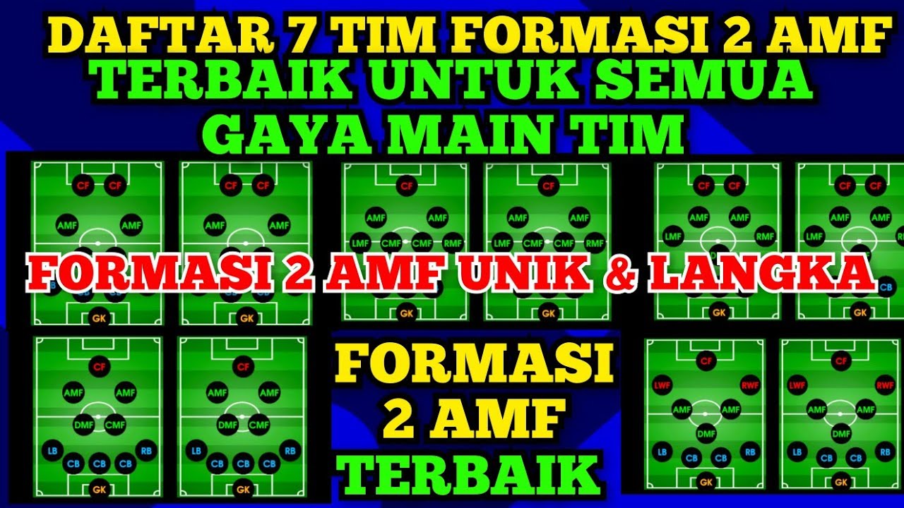 INILAH DAFTAR 7 TIM FORMASI 2 AMF TERBAIK UNIK DAN LANGKA SEMUA GAYA ...