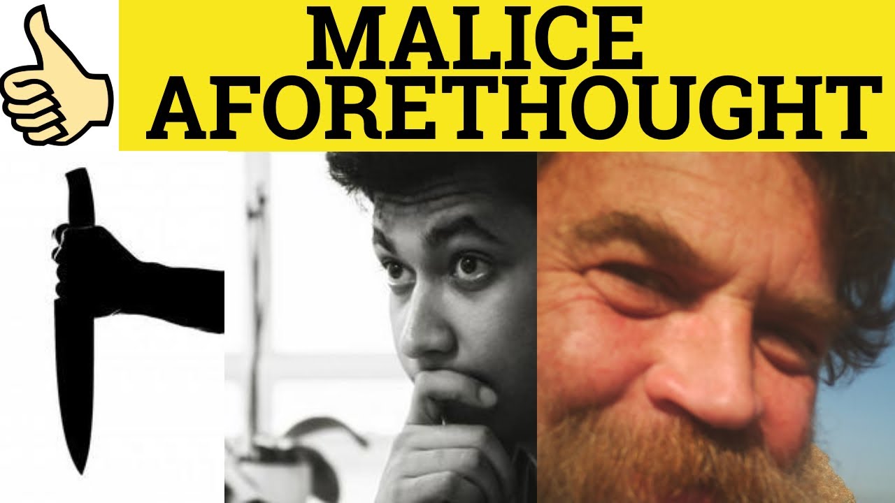🔵 Malice Aforethought Meaning - Malice Aforethought Defined - Malice ...