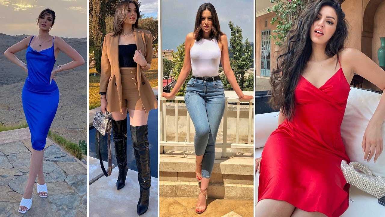 Douaa Lahyaoui إطلالات رائعة للجميلة دعاء لحياوي - YouTube