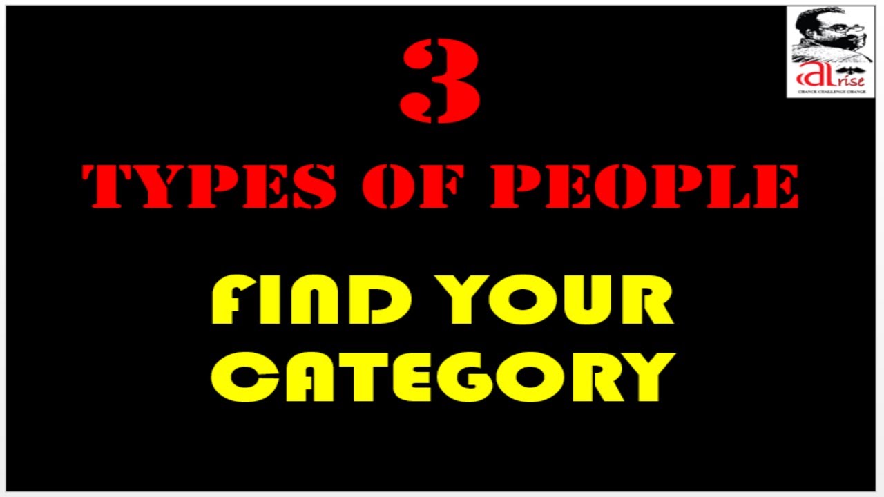 3 Types of people I ARISE SPEAKS - YouTube