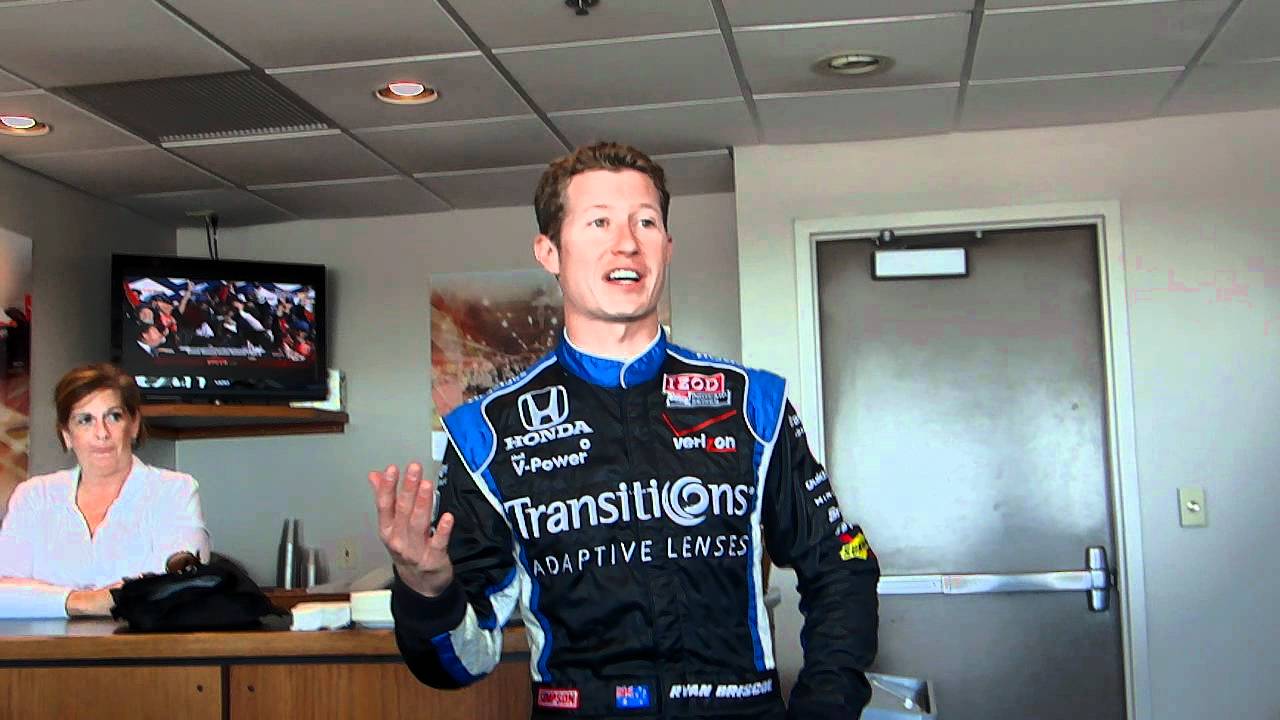 Penske Racing Driver Ryan Briscoe in Mazak Suite at Kentucky Speedway ...