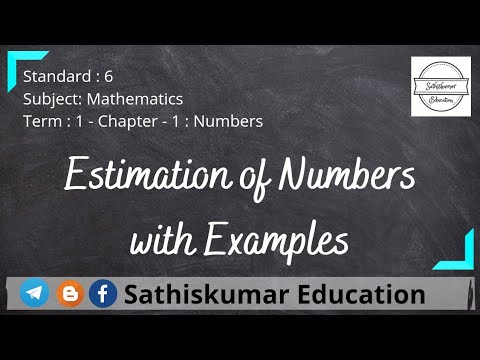 6th Standard Maths - 1st term - Numbers - Estimation of Numbers ...