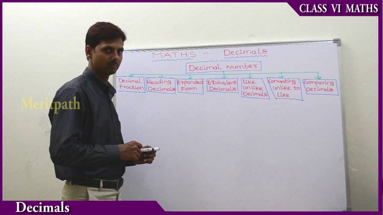 Class 6 VI CBSE Maths Decimals 1 - YouTube