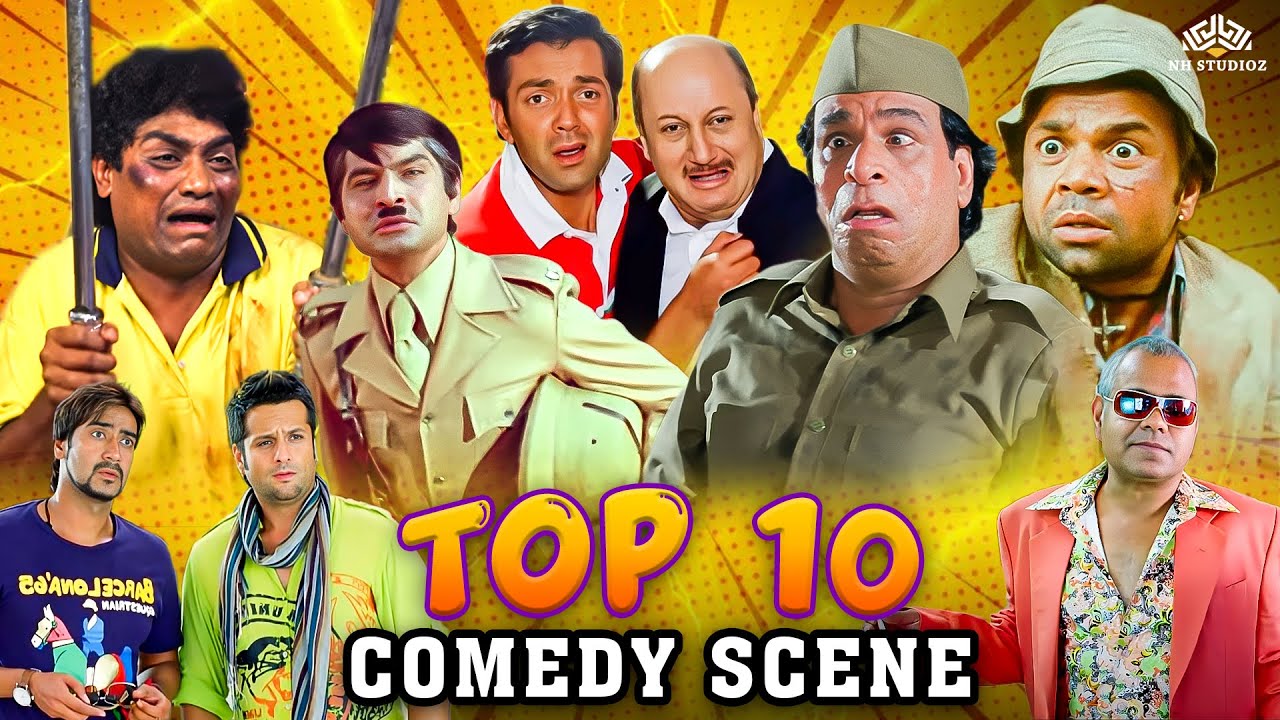 Top 10 Hilarious Bollywood Comedy Scenes | Rajpal Yadav, Johnny Lever ...