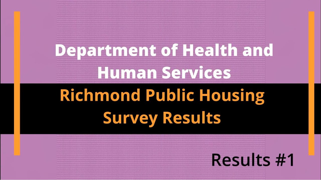 DHHS Richmond Public Housing Survey Results #1 - YouTube