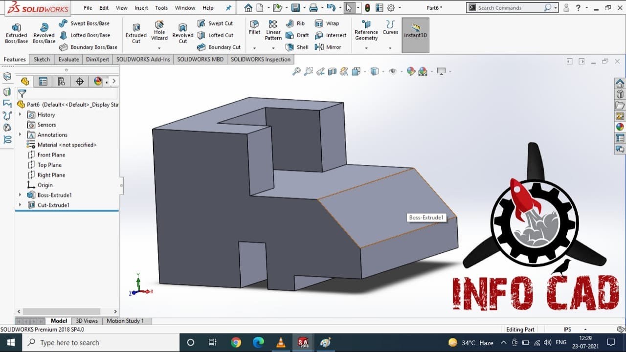 SOLIDWORKS PRACTICE (JOB-11) - YouTube