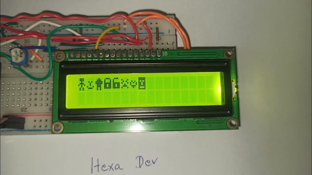 PIC16F887 + Custom Character 16x2 LCD Demo - "PIC Microcontroller" Mobile App - YouTube