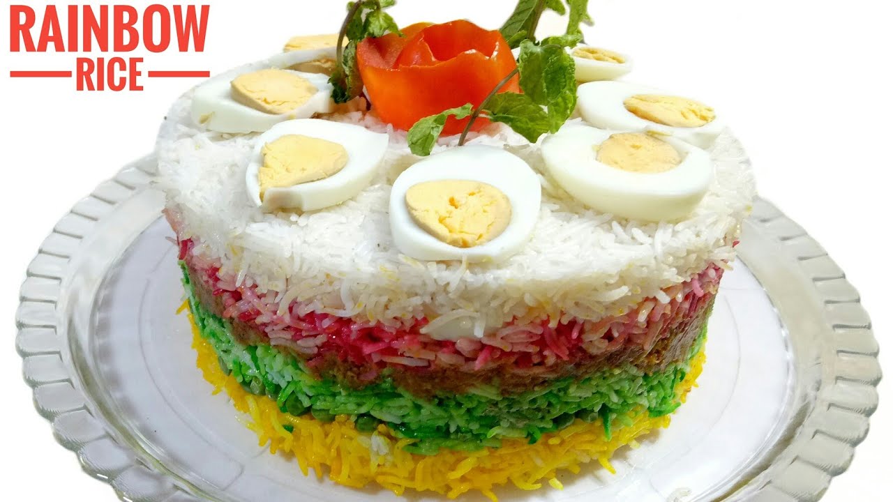 Rainbow Rice | Rainbow Rice Cake | Colorful Rice - YouTube