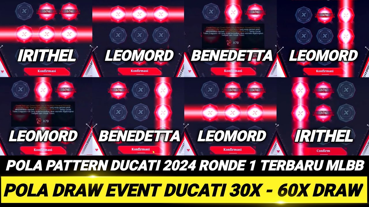 POLA DRAW LENGKAP EVENT DUCATI RONDE 1 !! POLA DRAW DUCATI 30X - 70X ...