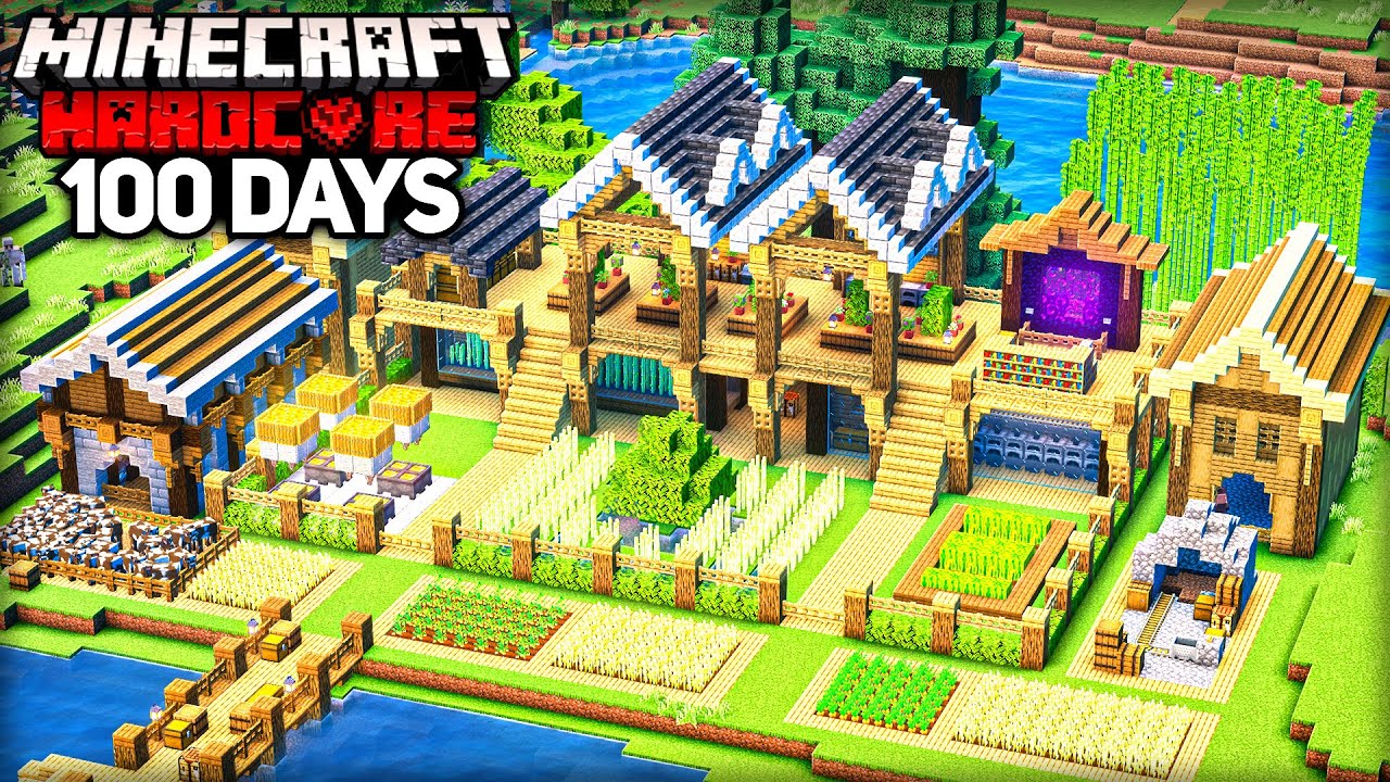 I Survived 100 Days Building the ULTIMATE BASE in Minecraft Hardcore ...
