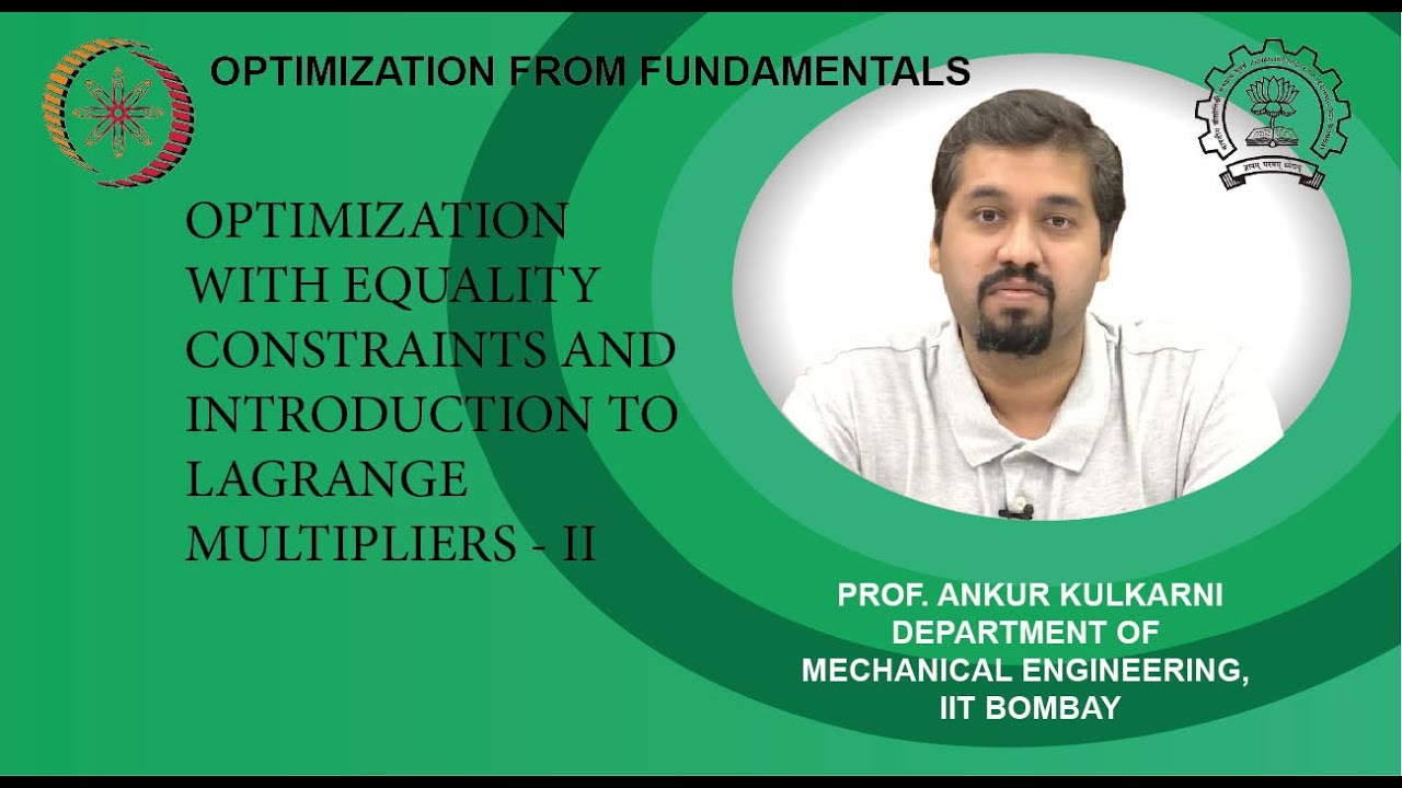 Lecture 6b Optimization With Equality Constraints And Introduction To Lagrange Multipliers Ii