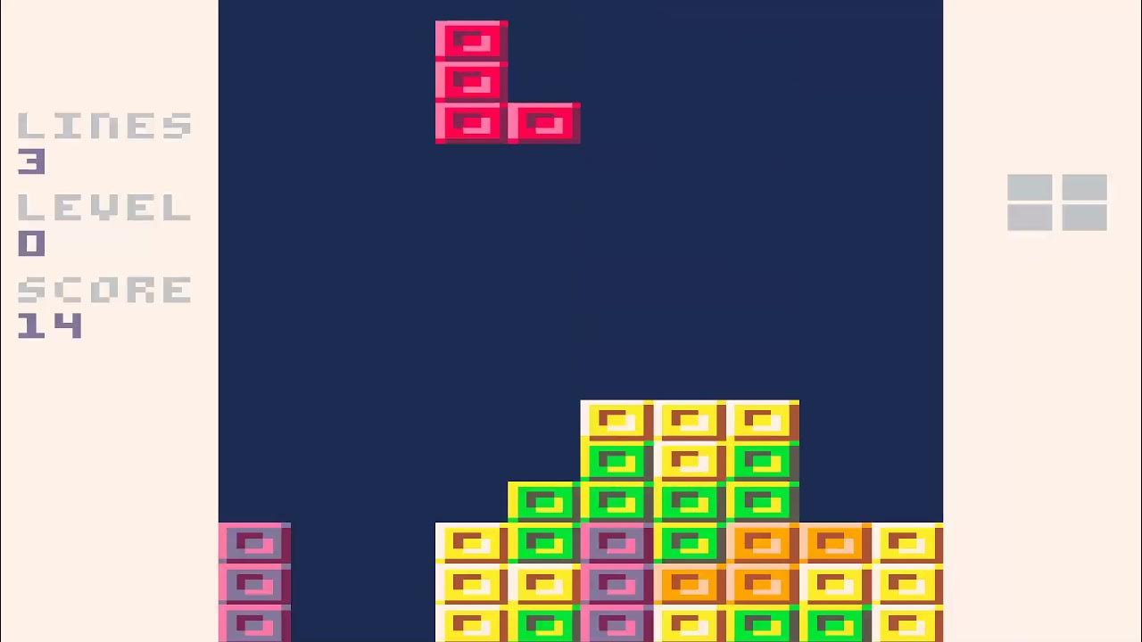 Tetris 1K Pico1k Jam by JadeLombax PICO 8 Fantasy Virtual Console Lexaloffle Games com - YouTube