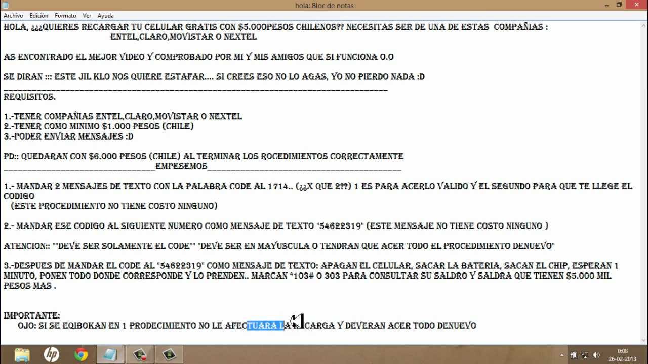 regargar movil gratis (ENTEL, CLARO, MOVISTAR, NEXTEL, ETC)marzo 2013 ...