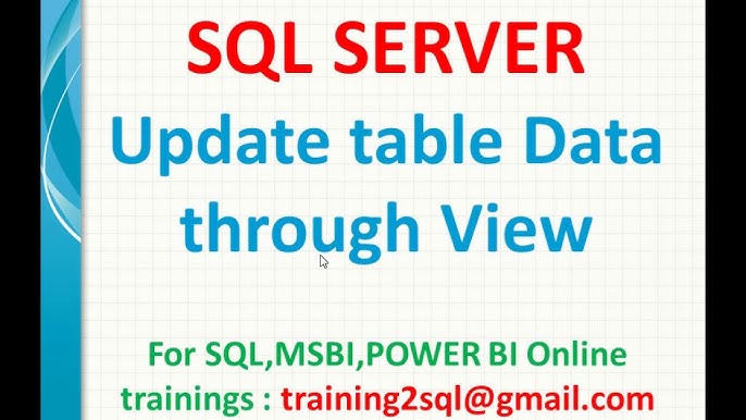 Updatable View Sql Updatable View Sql