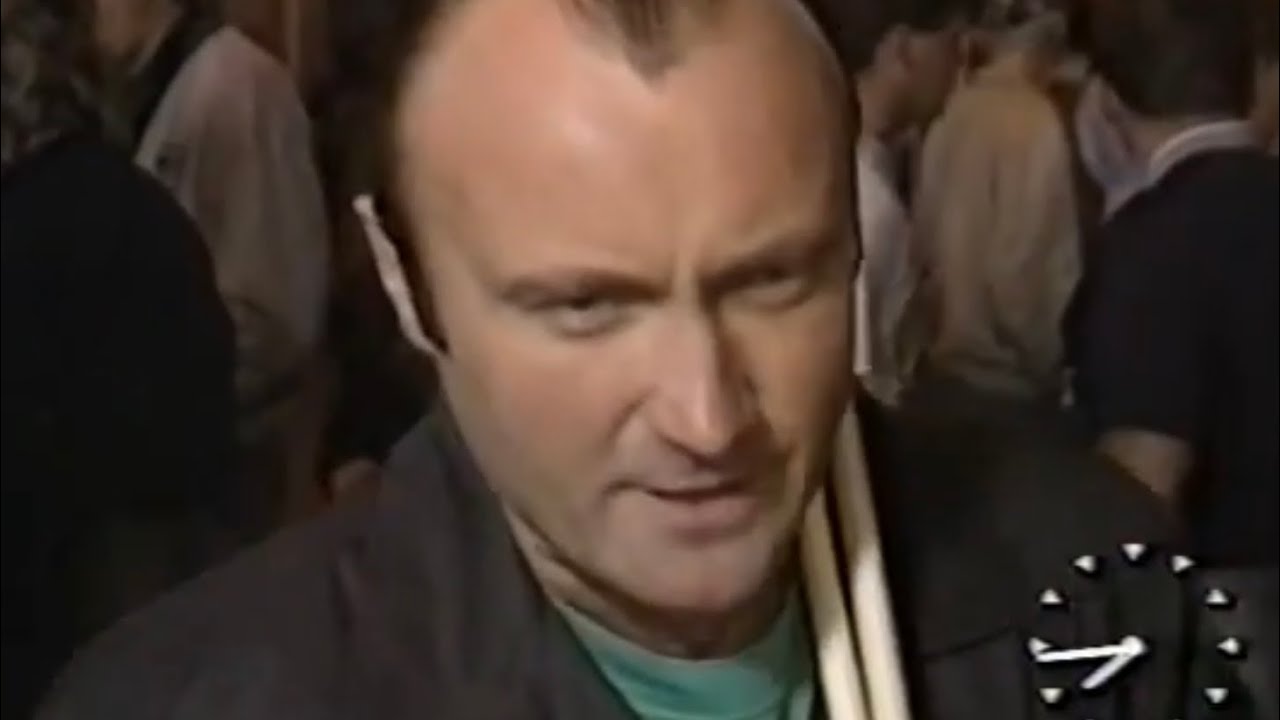 Phil Collins backstage at the Nelson Mandela tribute concert, Wembley ...