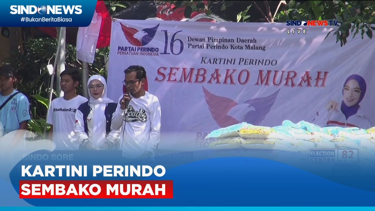 Kartini dan Caleg Perindo Malang Gelar Sembako Murah - YouTube