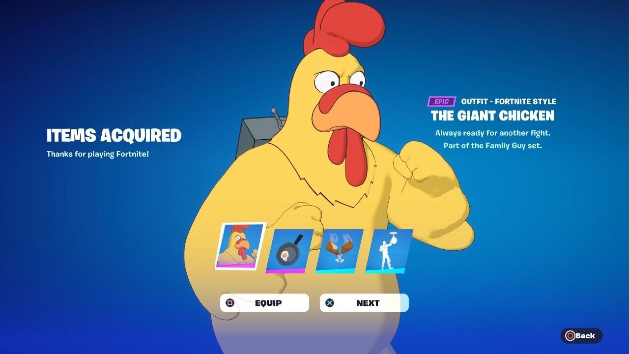 The Giant Chicken From Family Guy is in Fortnite! - YouTube
