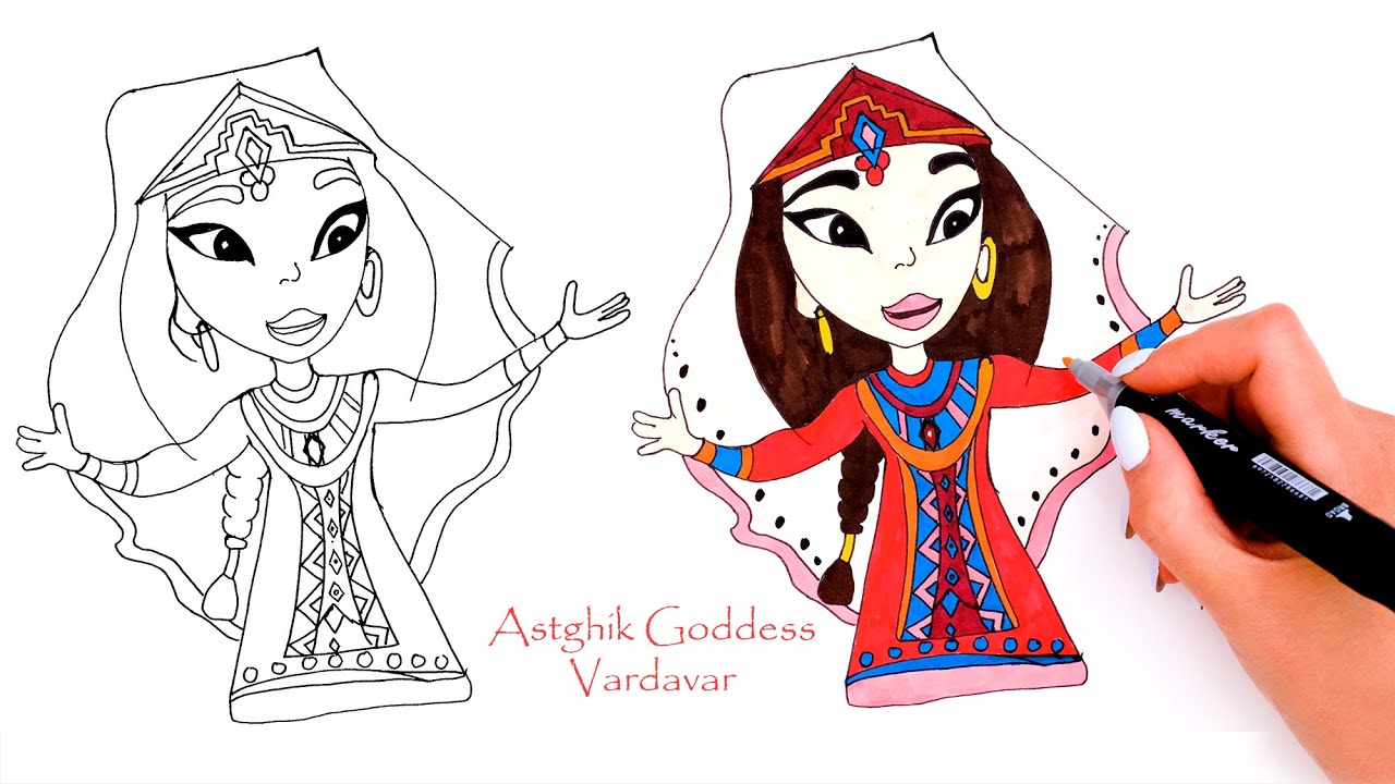 How To Draw Astghik Goddess Vardavar from Disney Funhouse new character ...