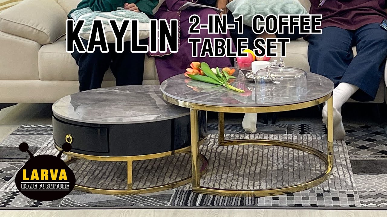 Kaylin 2-in-1 Coffee Table Set | Larva Home Furniture - YouTube