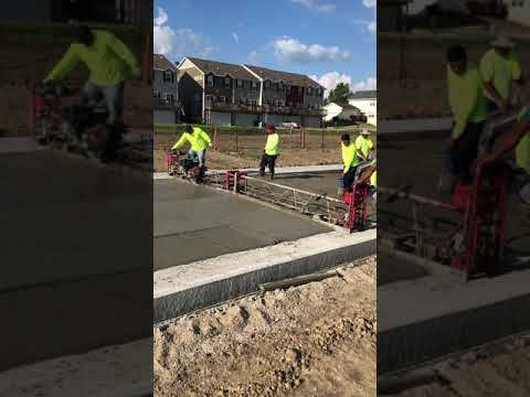 Placing Concrete with Allen Engineering Truss Screed - YouTube