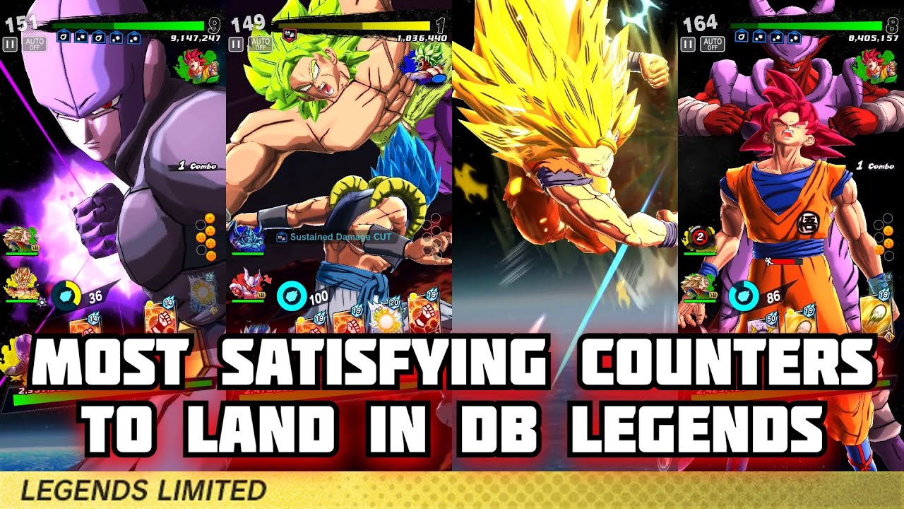 Most Satisfying Counters To Land In Dragon Ball Legends - YouTube