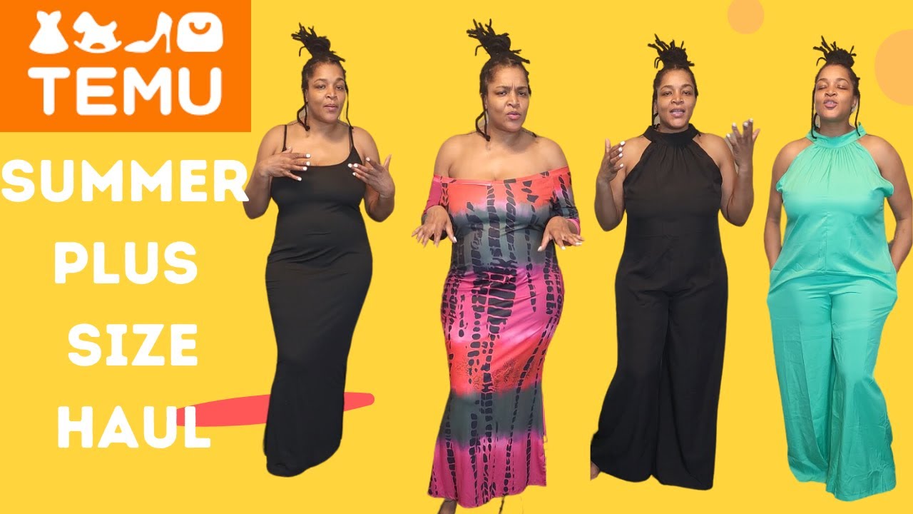 HUGE TEMU HAUL| PLUS SIZE CLOTHING HAUL| PLUS SIZE SUMMER CLOTHING ...