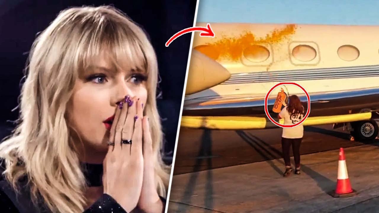 Climate Activists Spray Paint Taylor Swift’s Jet in Explosive Airport ...