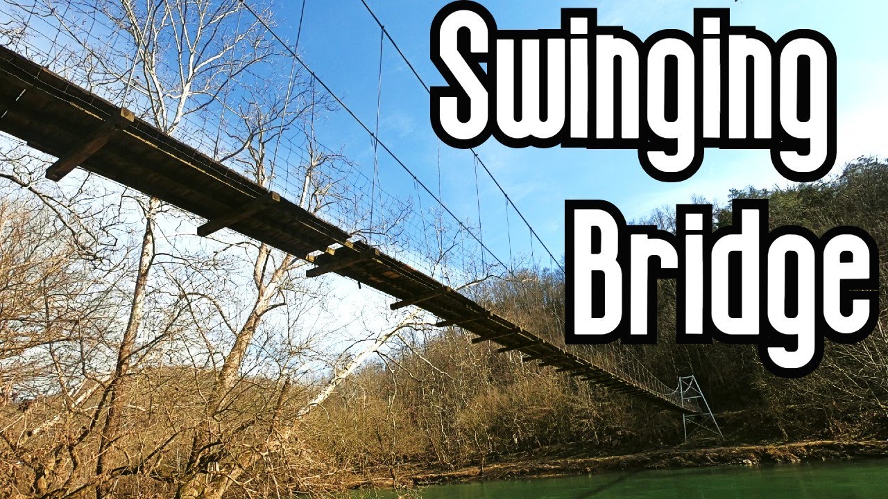Crossing the Old Clinch River Swinging Bridge - YouTube