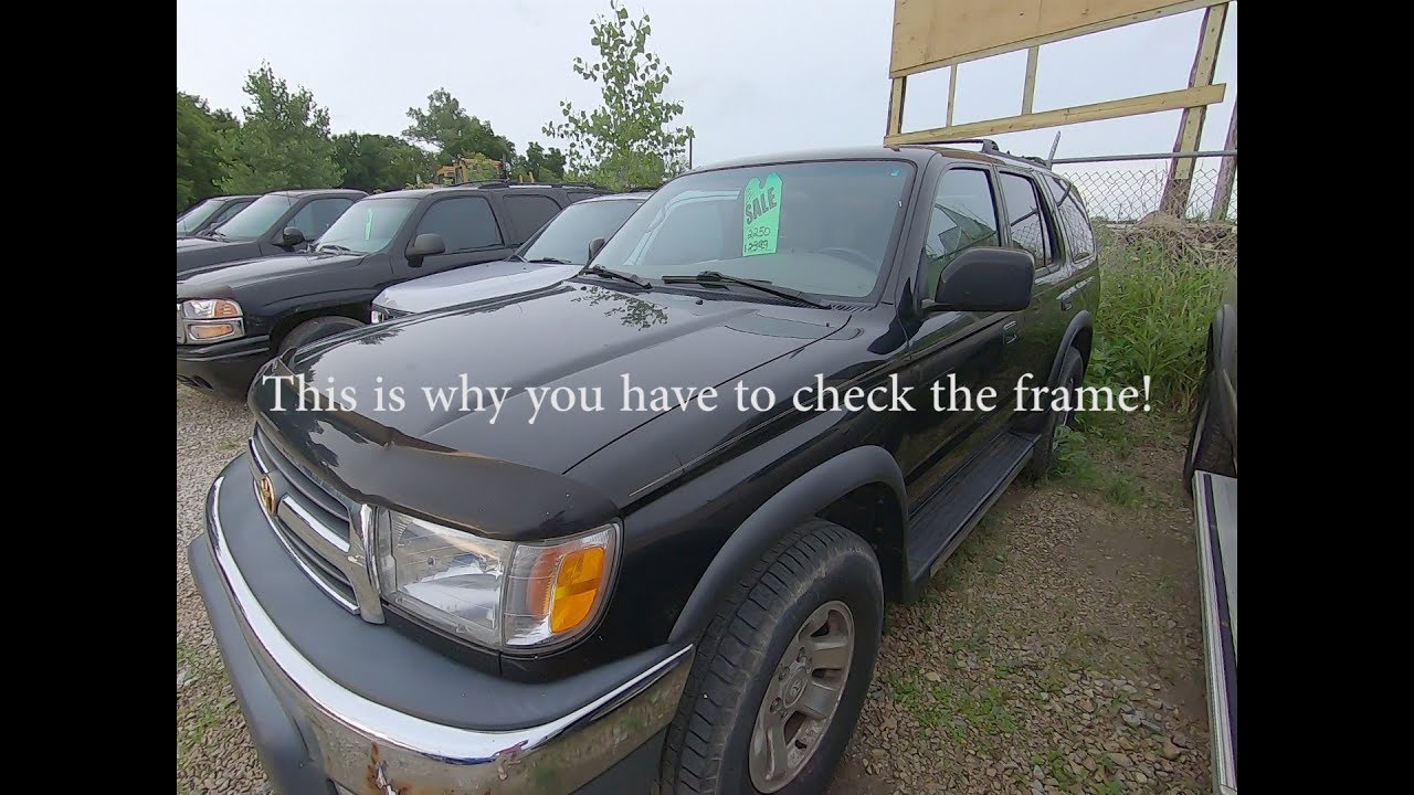 The Frame is completely rusted out on this 3rd gen 4runner! - YouTube
