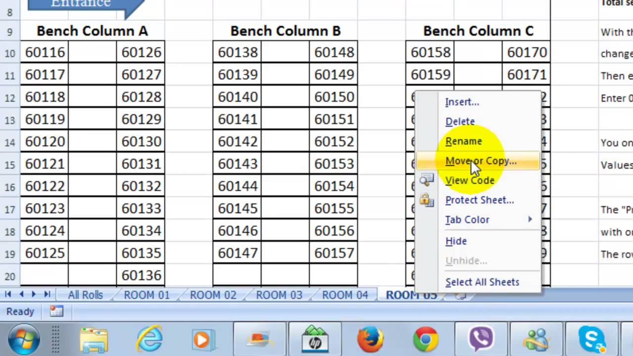 Auto fill Seat Plan for Examinations in Excel NU - YouTube
