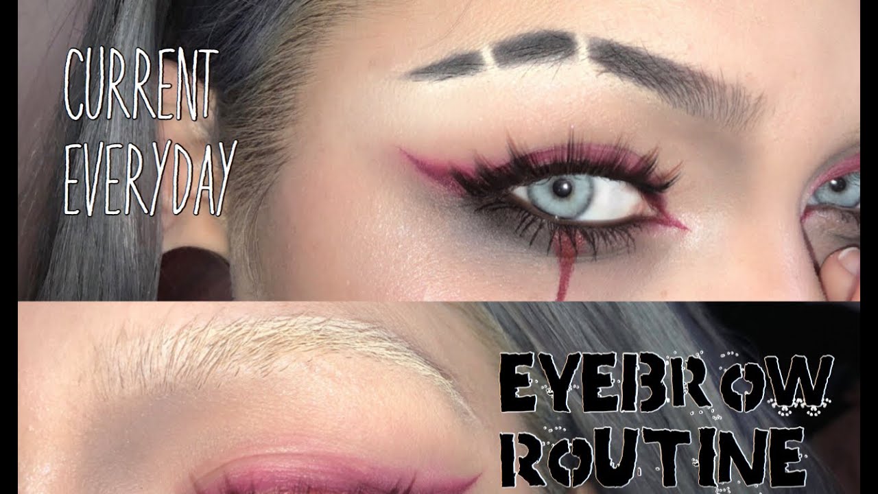 MY CURRENT LIL ALT GIRL EYEBROWS 🖤 - YouTube