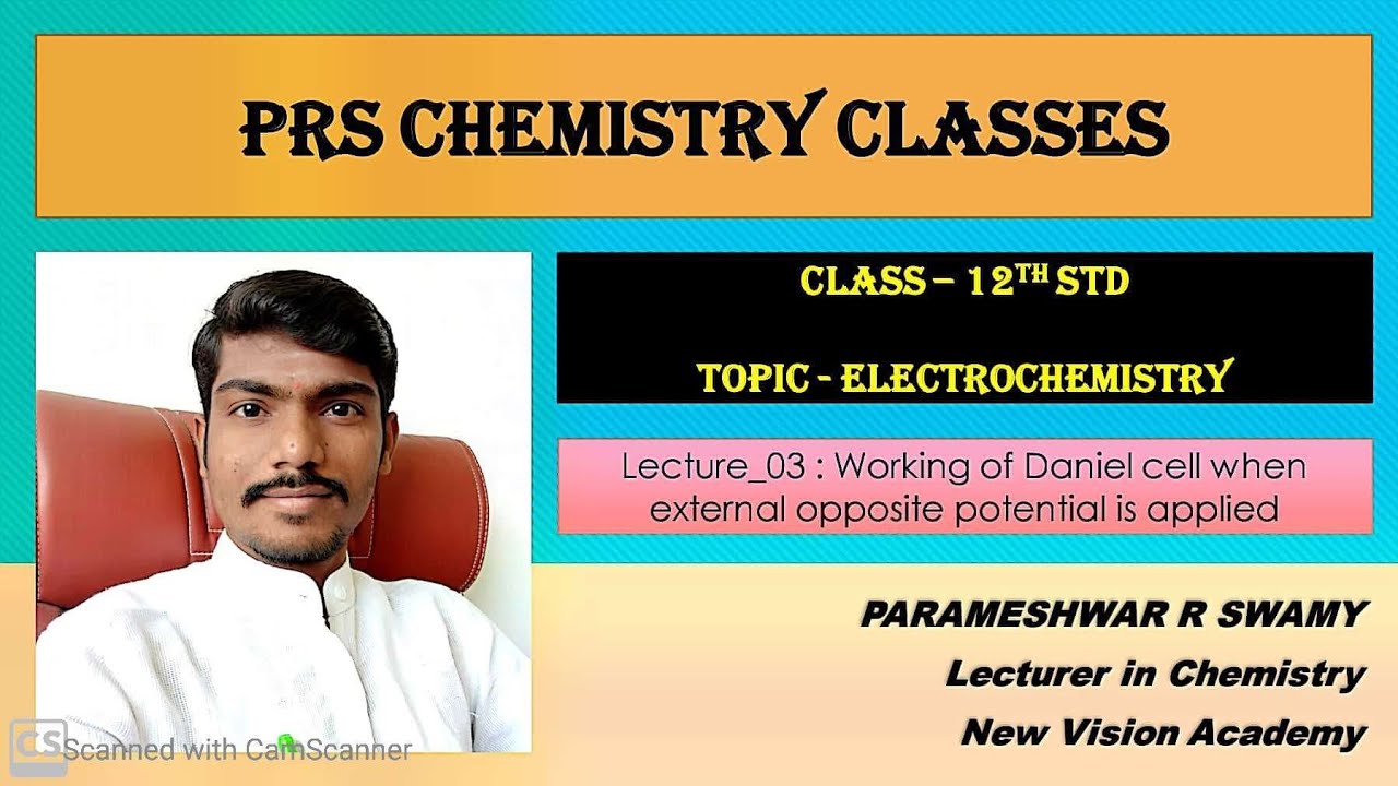 Electrochemistry | L-3 Working of Daniel cell when external opposite ...