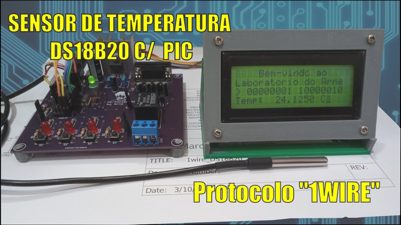 Sensor de Temperatura DS18B20 com microcontrolador PIC - YouTube